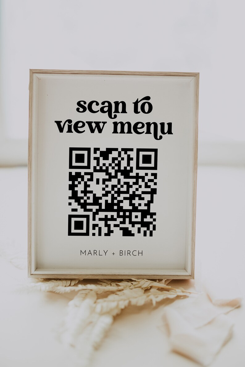 QR Code Menu Template Scan to View Menu Printable Sign QR - Etsy