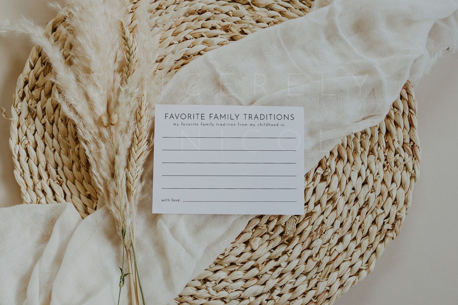 Editable Printable Family Traditions Card Family Traditions - Etsy