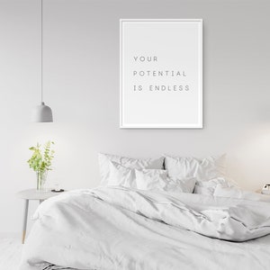 Your Potential is Endless, Positive Quotes, Motivational Poster ...
