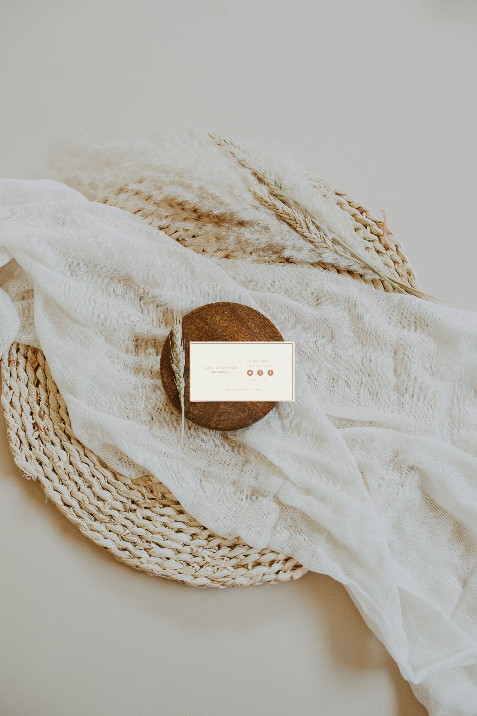 Terracotta Business Card Template Minimalist Business Cards - Etsy