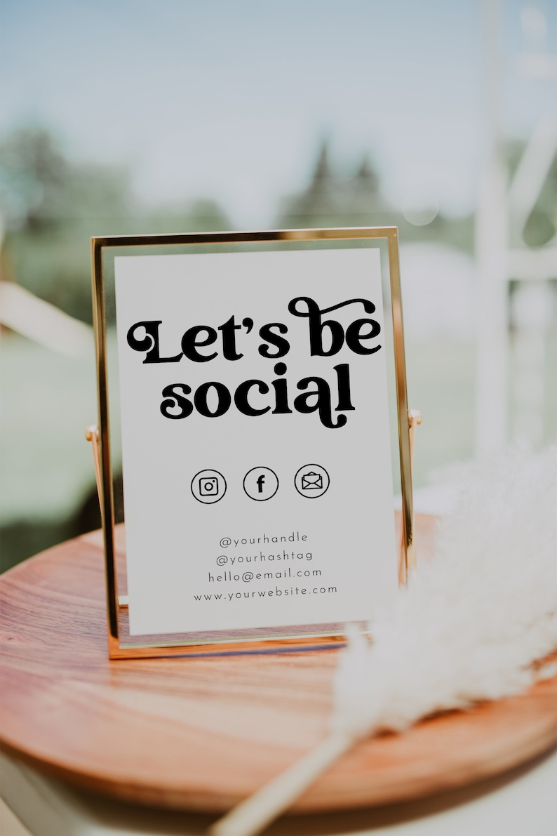 Social Media Business Sign Social Media Sign Social Media - Etsy