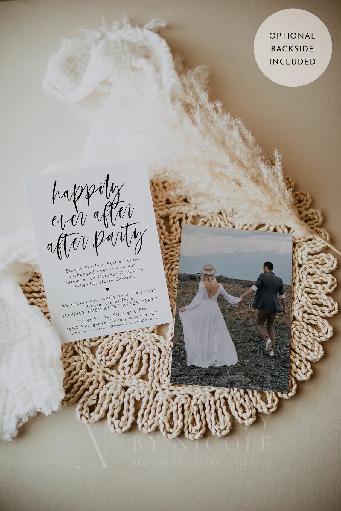 Modern Elopement Party Invitation Minimalist Elopement - Etsy