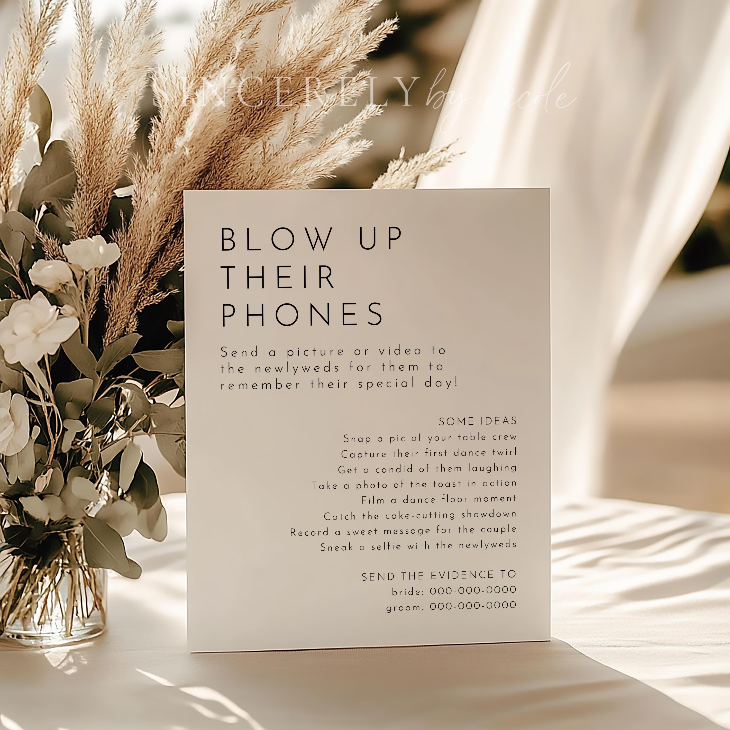 PRINTED & SHIPPED Blow up Their Phones Sign, Blow up Their Phone ...