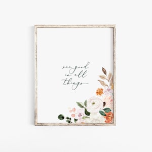 Printable Floral Quote, Floral Quote Print, Floral Print, Flower Quote ...