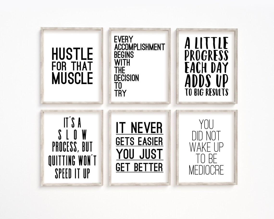 Printable Motivational Poster Bundle Motivational Quotes Gym - Etsy