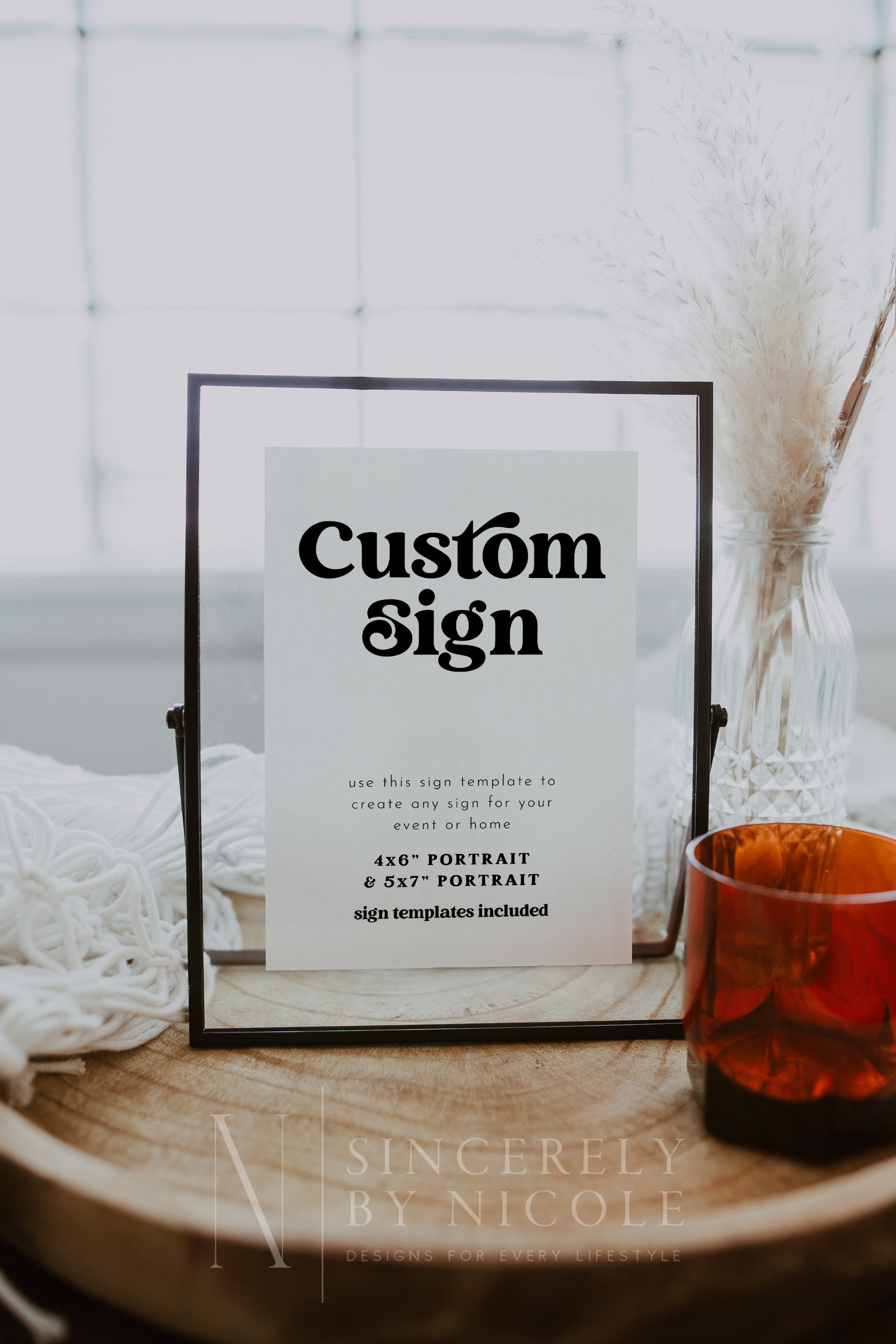 Editable Custom Sign, Printable Signs, Retro Sign Editable Printable ...