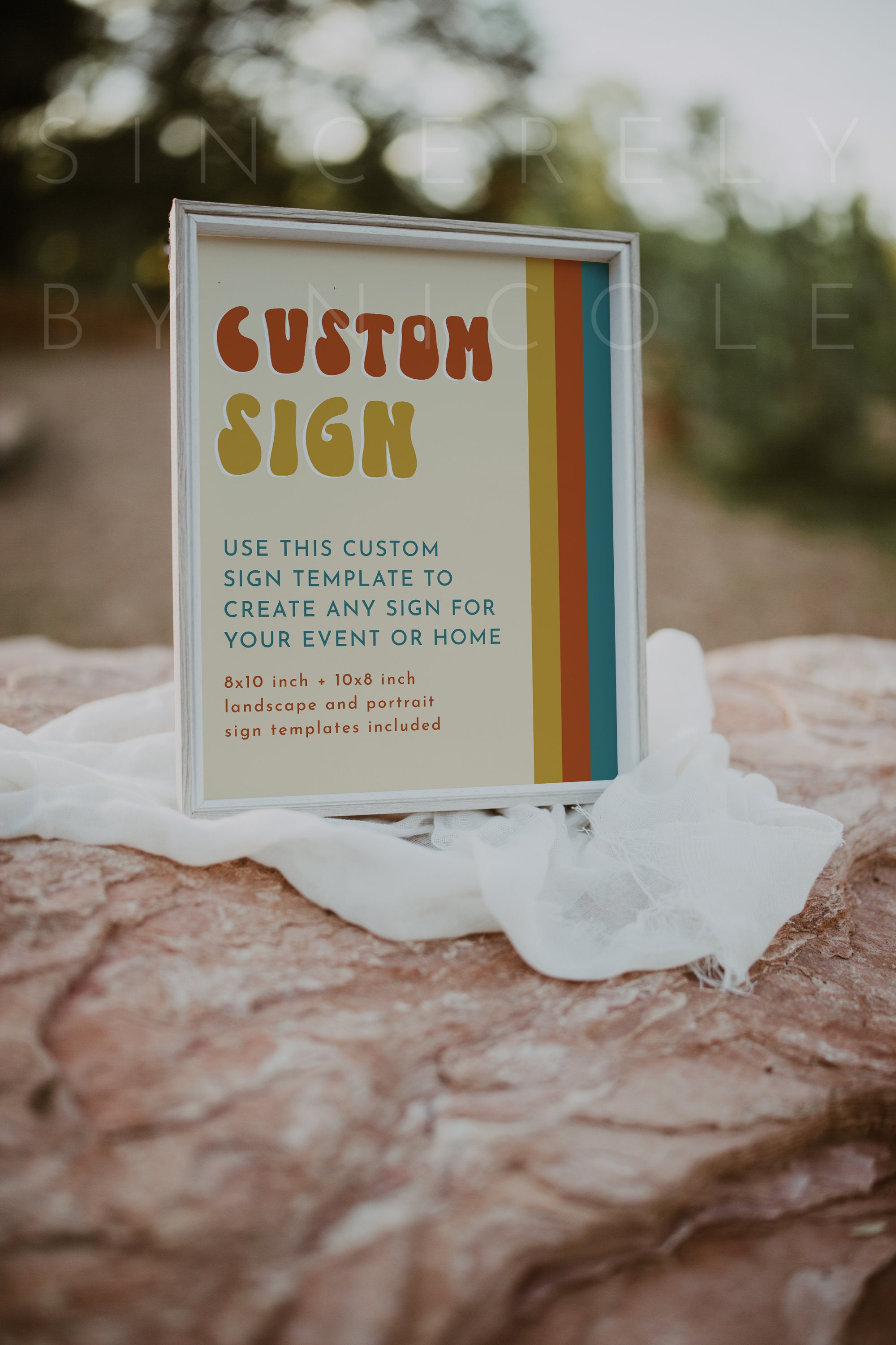Editable Custom Sign Printable Signs Retro Sign Editable - Etsy