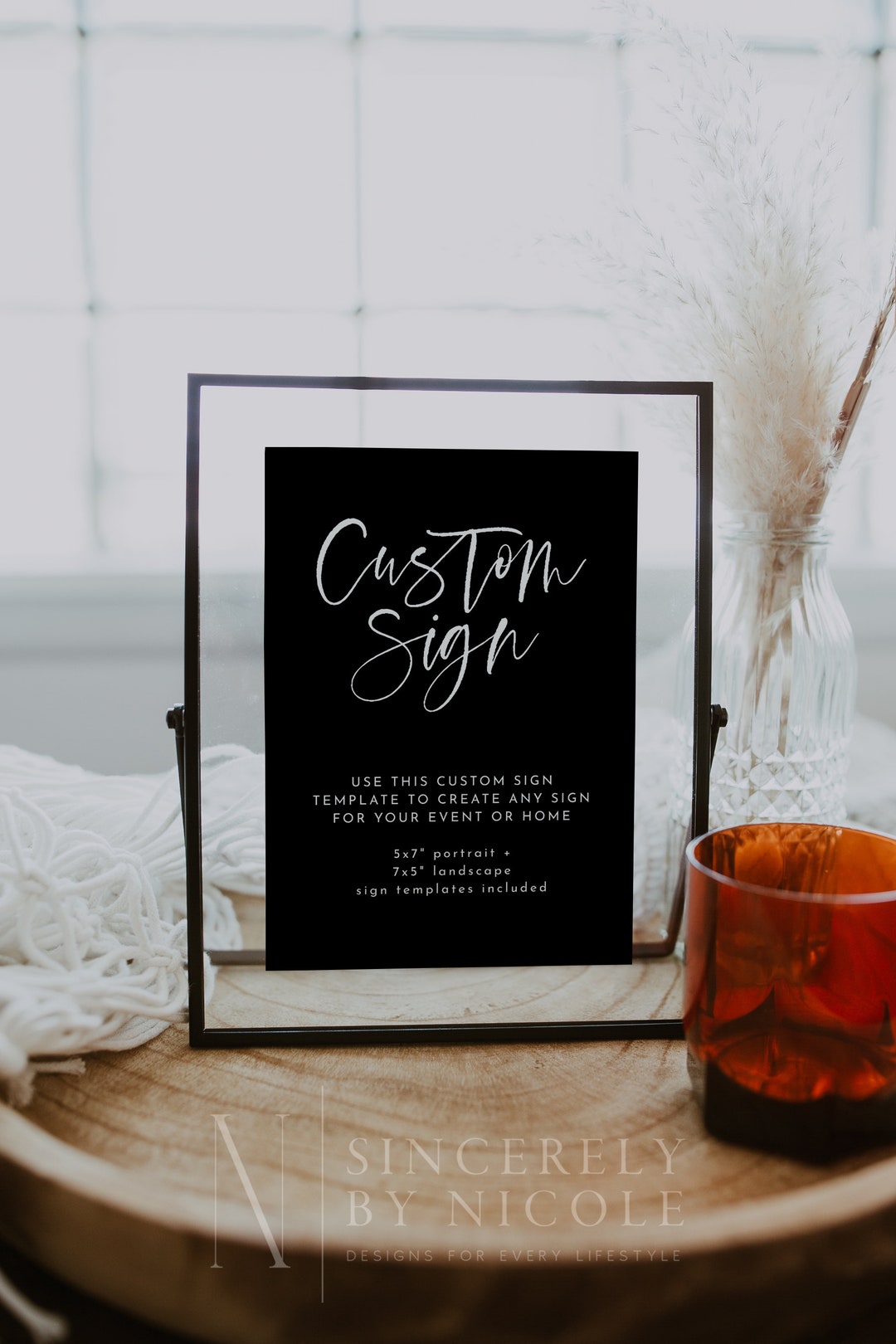 Editable Custom Sign, Printable Signs, Retro Sign Editable Printable ...