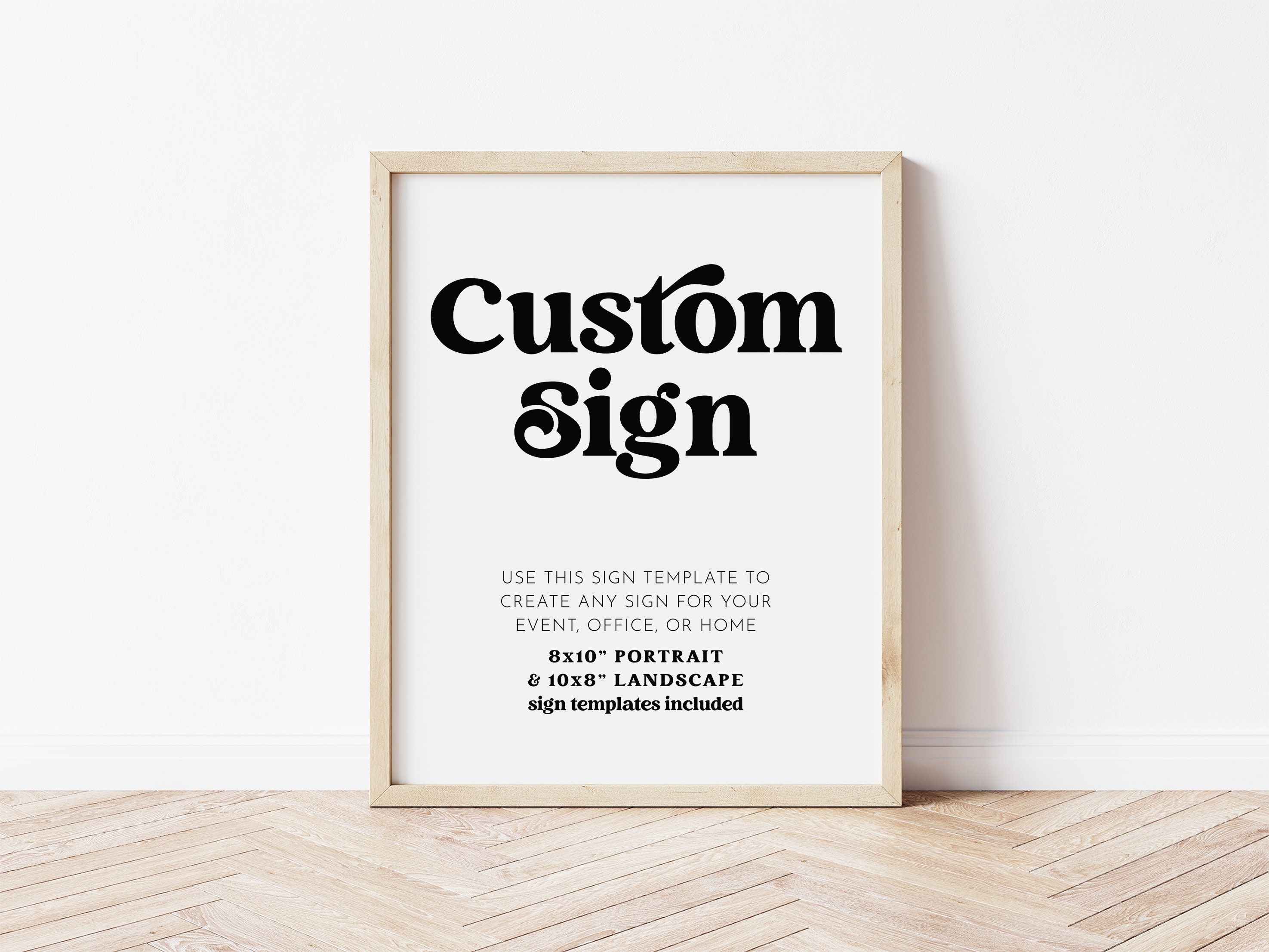 Editable Custom Sign Printable Signs Retro Sign Editable - Etsy UK