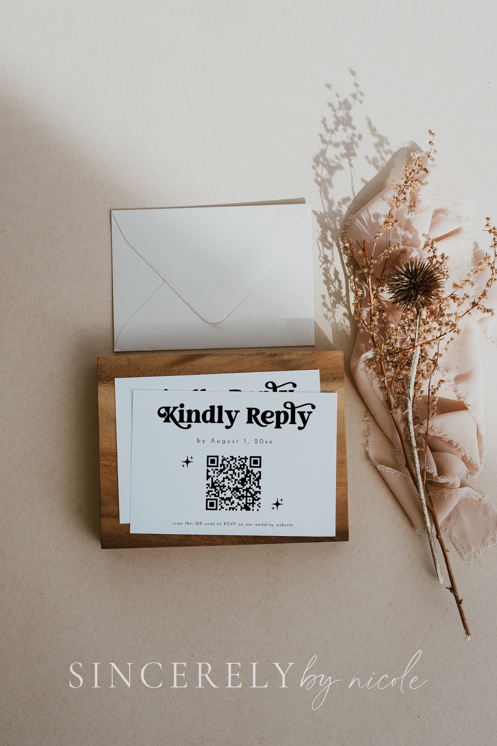 QR Code Response Card, QR Code RSVP Card Template, Qr Code Rsvp Card ...