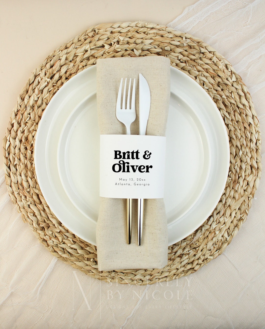 Wedding Napkin Wrap, Wedding Napkin Ring Template,printable Napkin Ring ...