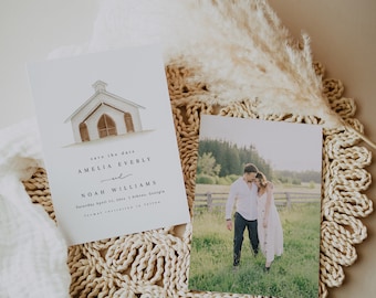 Save the Date Church - Etsy
