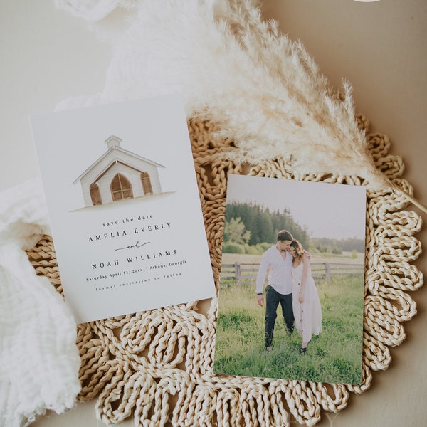 Church Save the Date - Etsy
