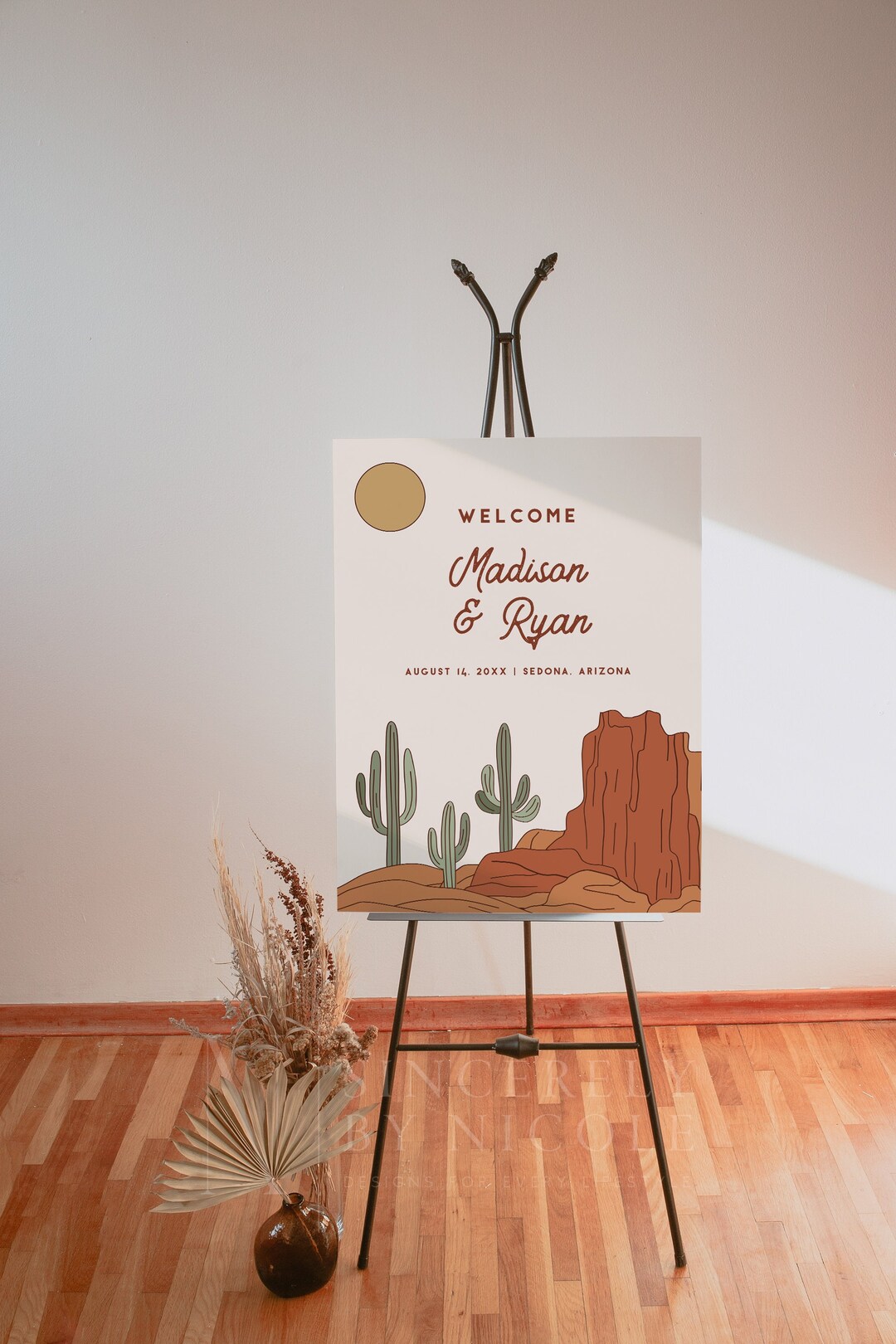 Southwestern Wedding Welcome Sign Template, Western Wedding Welcome ...