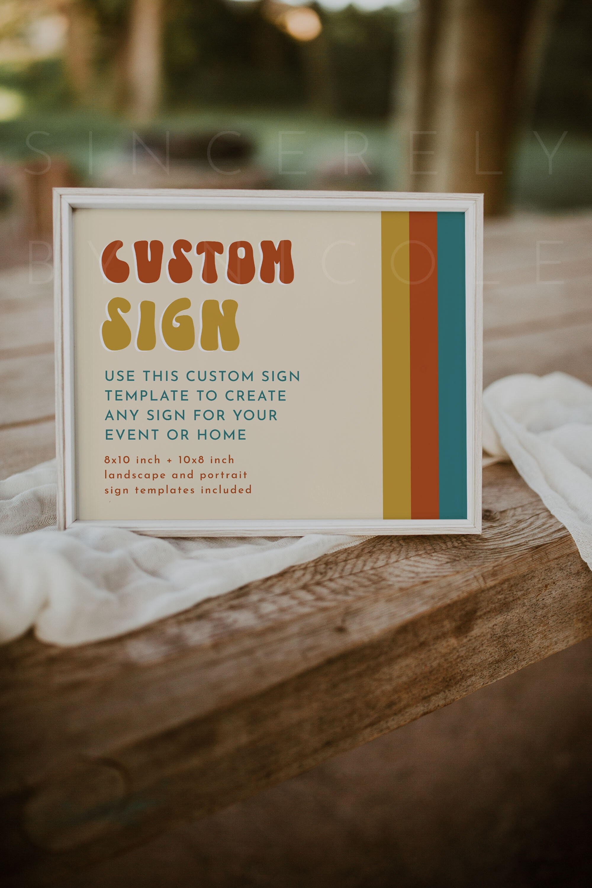 Editable Custom Sign Printable Signs Retro Sign Editable - Etsy