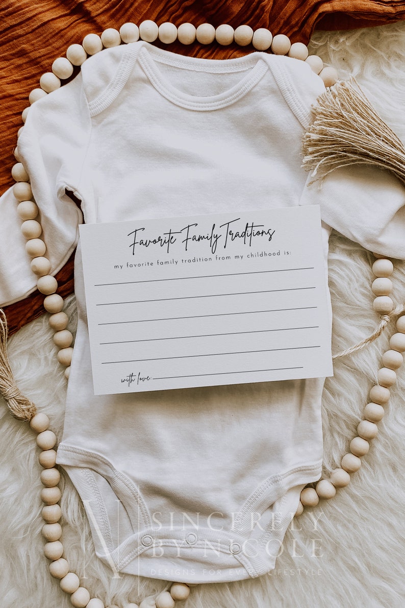 Editable Printable Family Traditions Card Family Traditions - Etsy