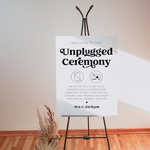 Unplugged Ceremony Sign Template, Boho Unplugged Wedding Poster ...