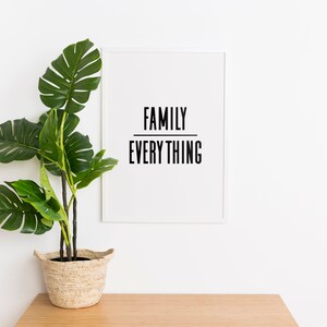 Family Over Everything, Family Sign, Family Print, Living Room Prints ...