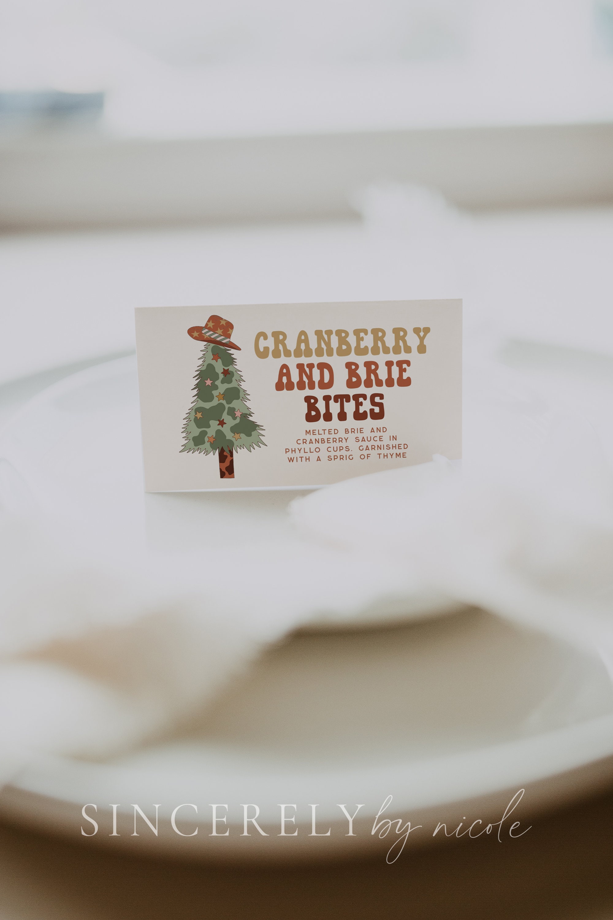Editable Christmas Buffet Labels, Cowboy Christmas Food Tent Cards ...