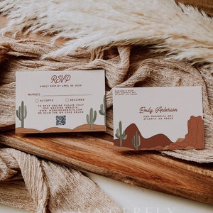 Western Wedding Invitations, Desert Wedding Invitation Suite, Cactus ...