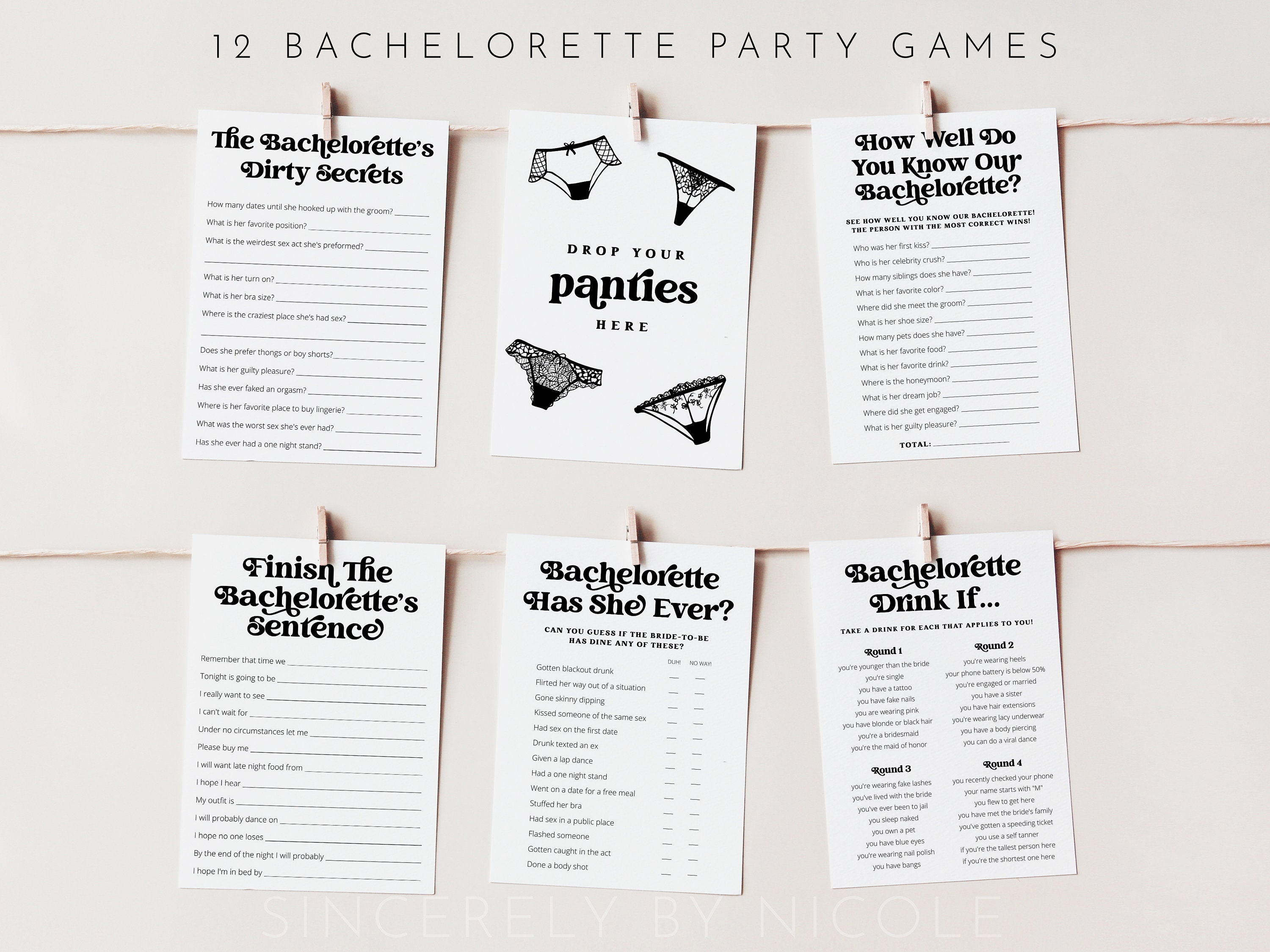 Bachelorette Party Game Bundle Editable Printable Etsy Australia