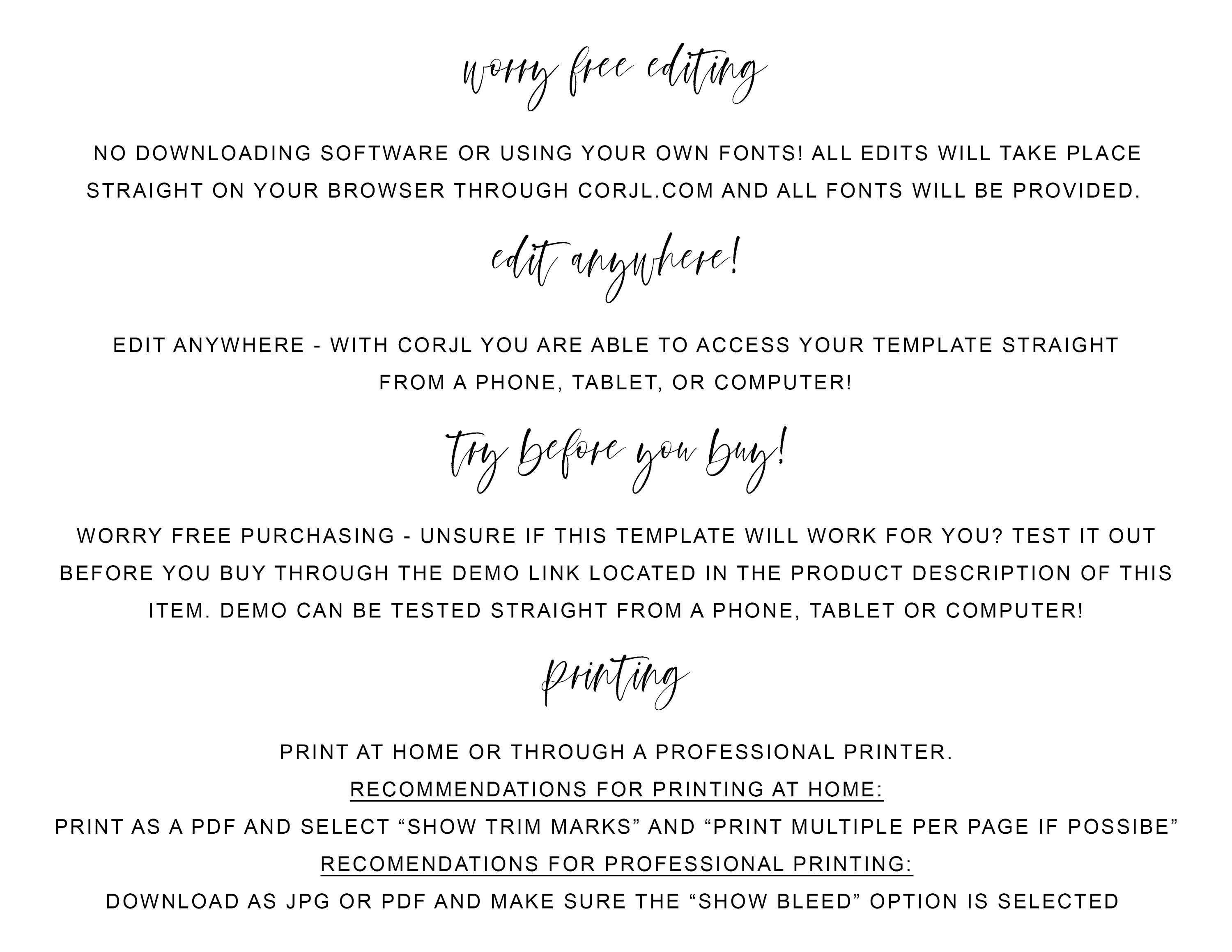 Retro Bar Menu Sign Template, 8x10 & 5x7 Funky Groovy Bar Menu Wedding ...