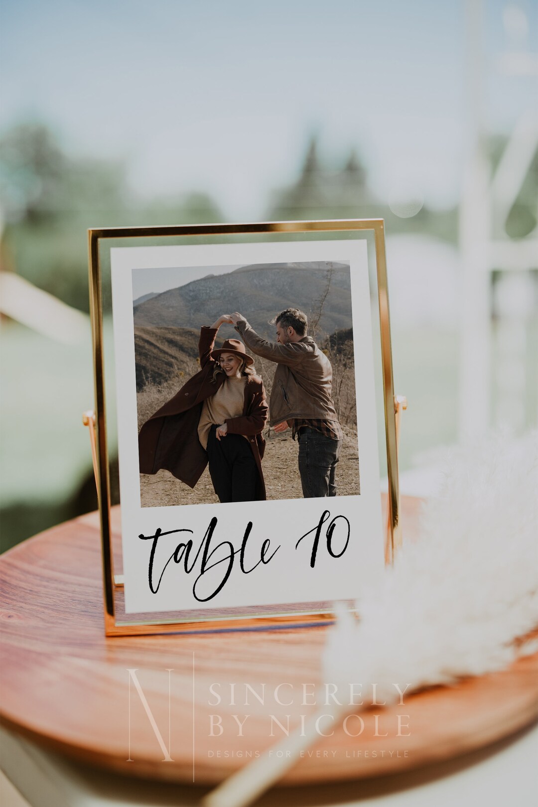 Photo Table Number Template, Printable Photo Table Number Sign, Photo ...