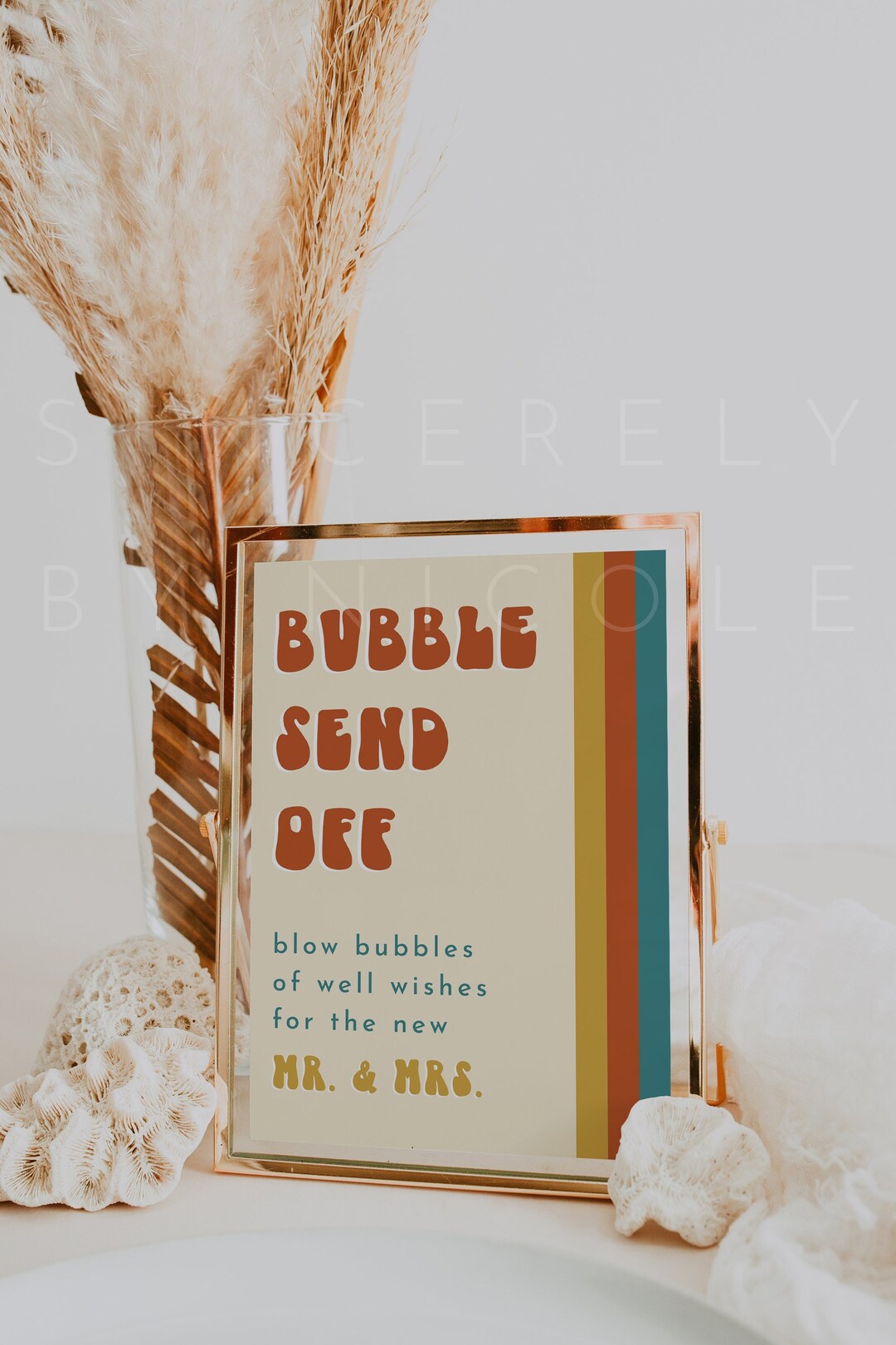 Bubble Send off Sign, Editable Printable Wedding Bubble Send off Sign ...