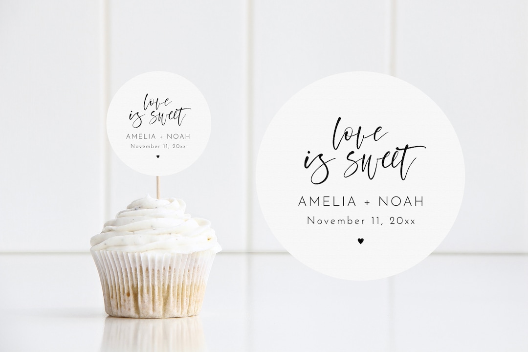 Cupcake Topper Template, Editable Printable Cupcake Topper, Round ...
