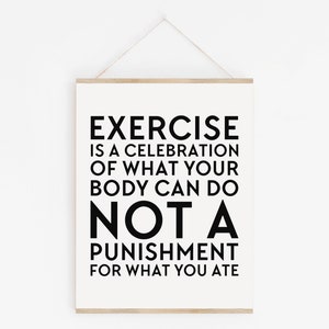 Gym Wall Art, Gym Decor Printable, Exercise Poster, Instant Download ...