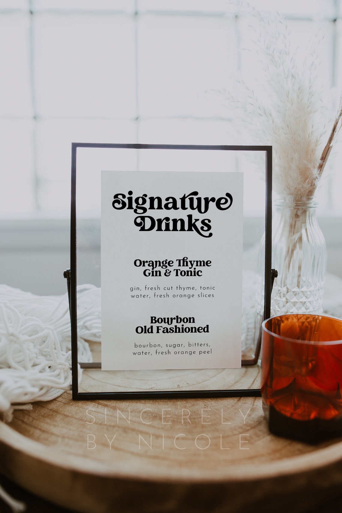 Retro Bar Menu Sign Wedding Bar Menu Sign Printable Retro - Etsy
