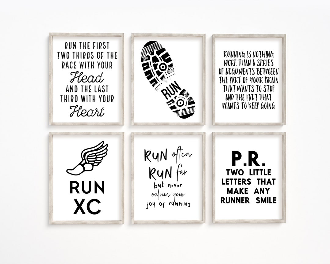PRINTABLE Bundle, Running Poster Pack, Gift for Runner, Fitness ...