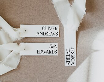 Slim Name Card Template - Etsy