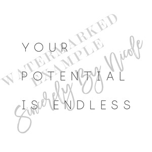 Your Potential is Endless, Positive Quotes, Motivational Poster ...