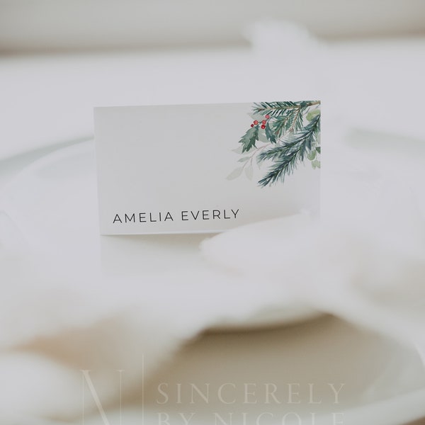Winter Place Cards - Etsy