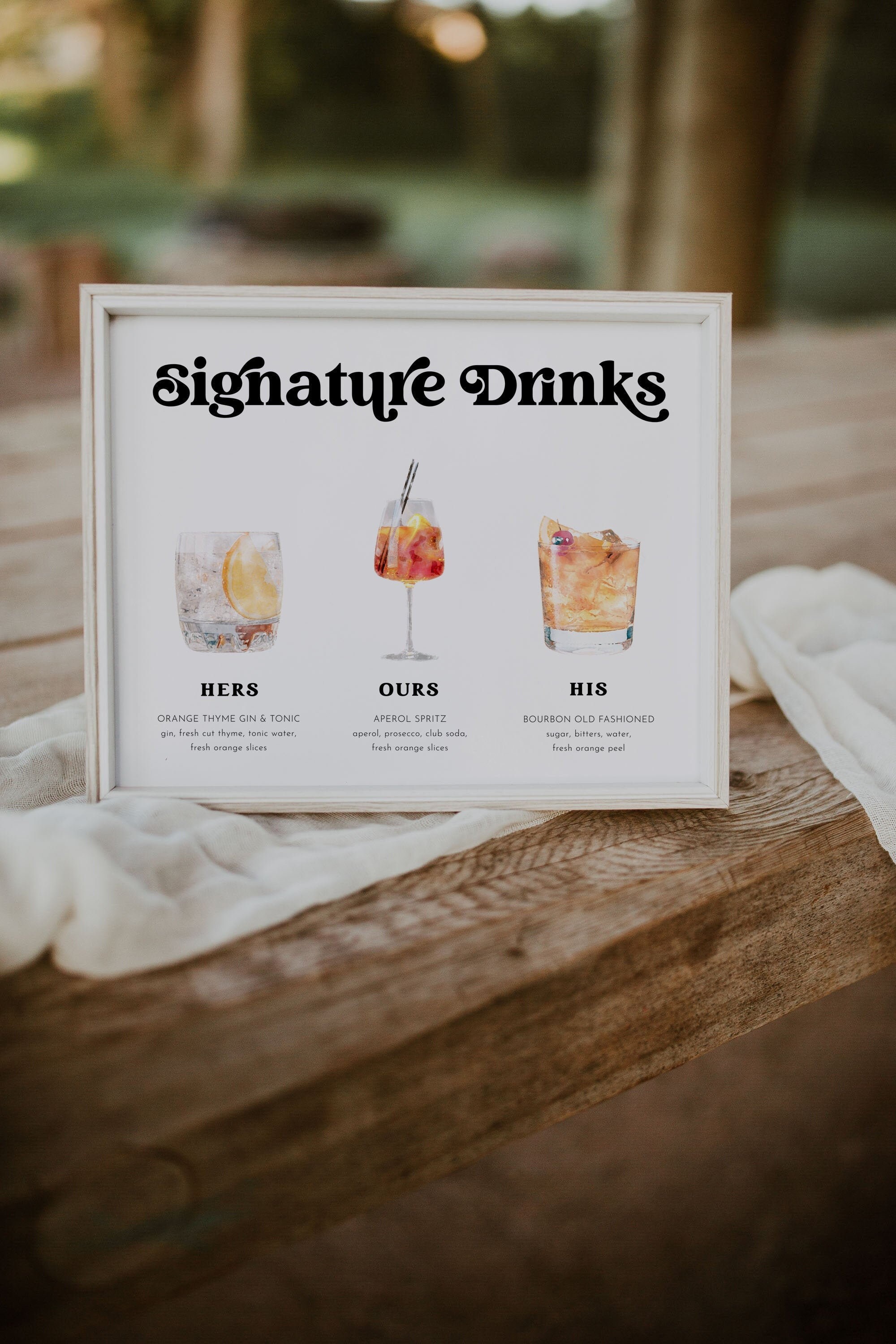 Printable Signature Cocktails Sign Signature Drinks Sign Printable Bar ...