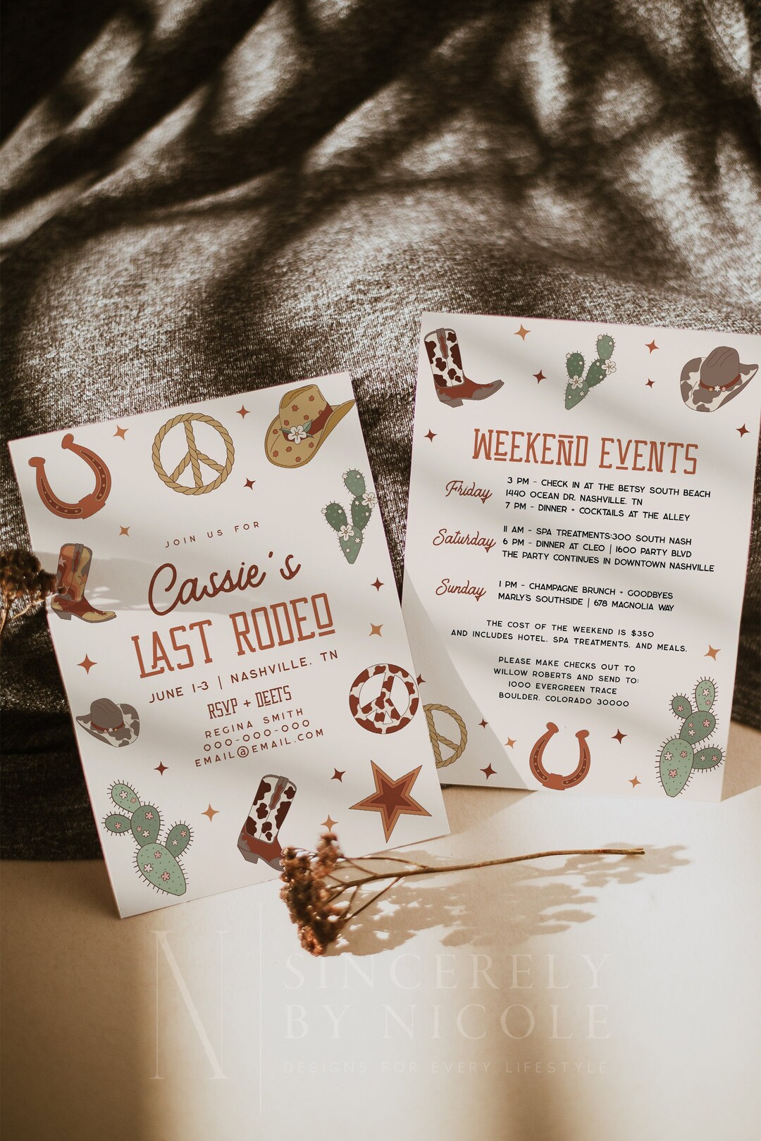 Western Bachelorette Party Invitation, Rodeo Bachelorette Invitation ...