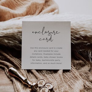 Square Enclsoure Card Template, Enclosure Card Template, Editable ...