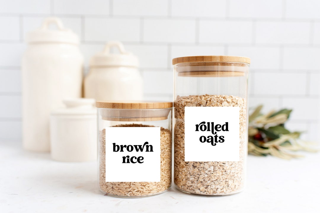 Editable Printable Minimalist Kitchen Labels, Pantry Labels Modern ...