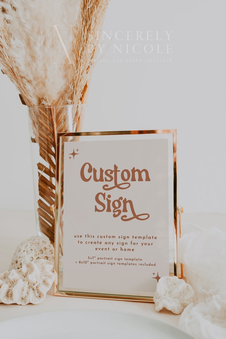 Editable Custom Sign Printable Signs Retro Sign Editable - Etsy