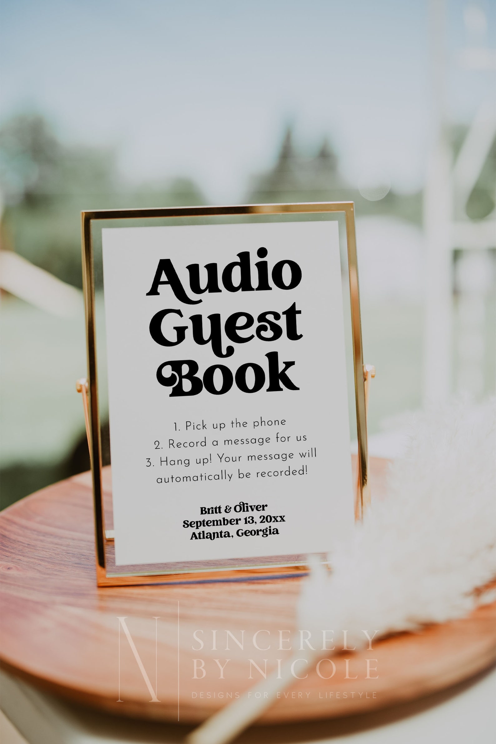 Audio Guest Book Sign, Telephone Guestbook, Phone Message Guest Book ...