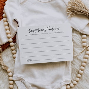 Editable Printable Family Traditions Card, Family Traditions Baby ...