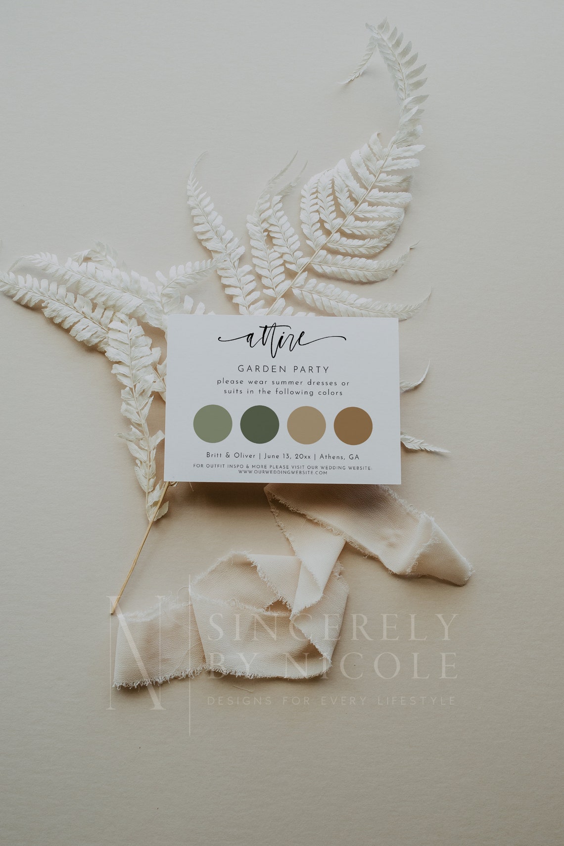 Wedding Guest Dress Code Insert Card Template Wedding Attire - Etsy