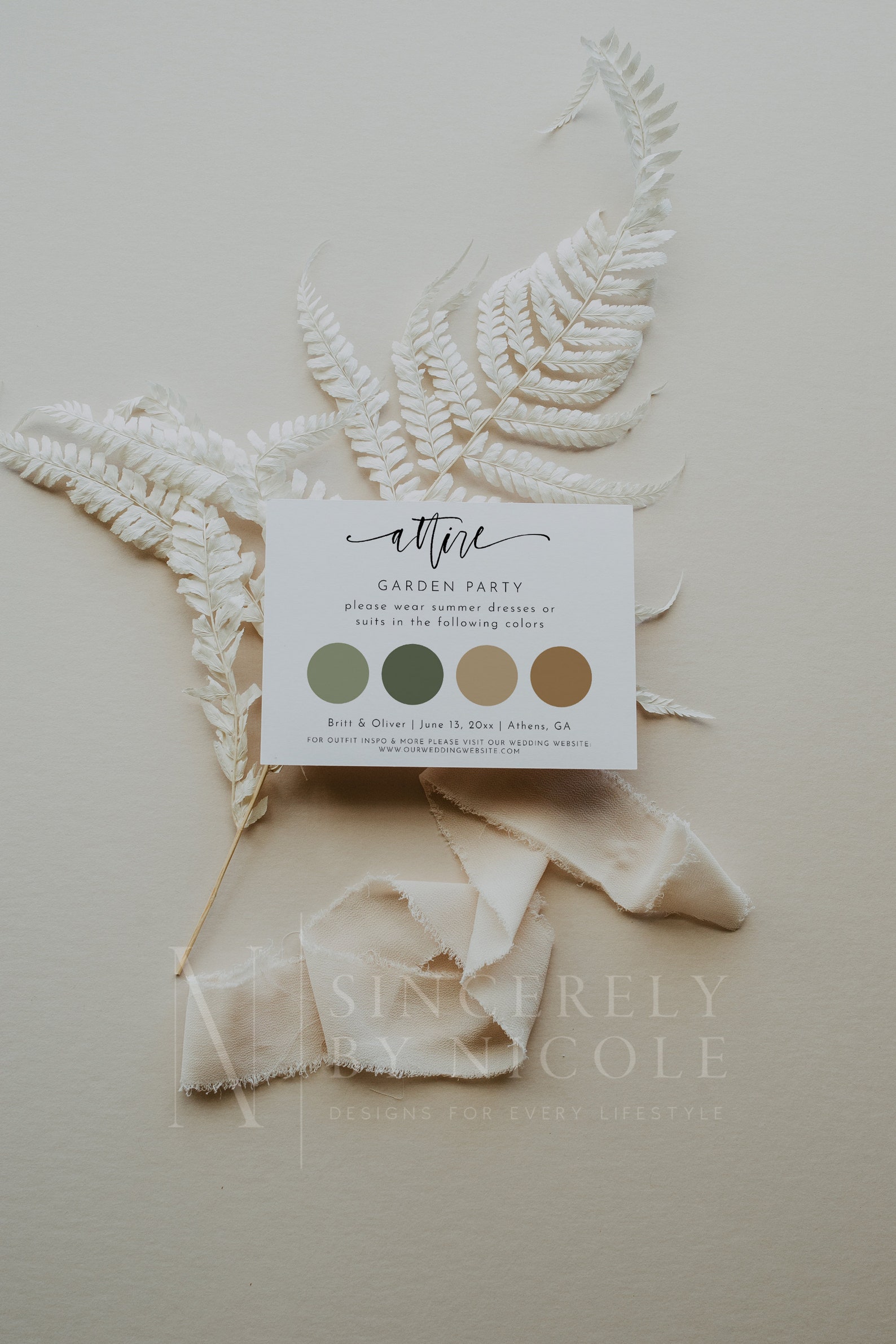 Wedding Guest Dress Code Insert Card Template Wedding Attire - Etsy
