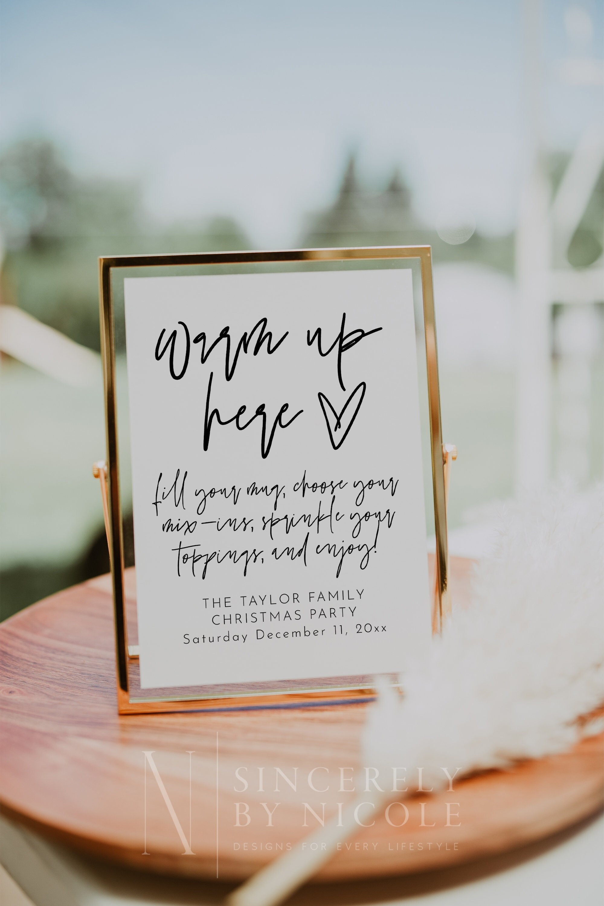 Hot Chocolate Bar Sign Template Editable Printable Christmas - Etsy