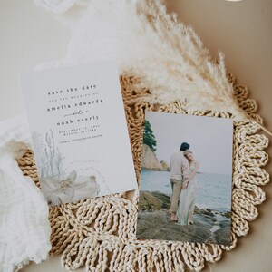 Beach Wedding Save the Date, Tropical Seashell Save the Date, Destination Wedding Save the Date ...