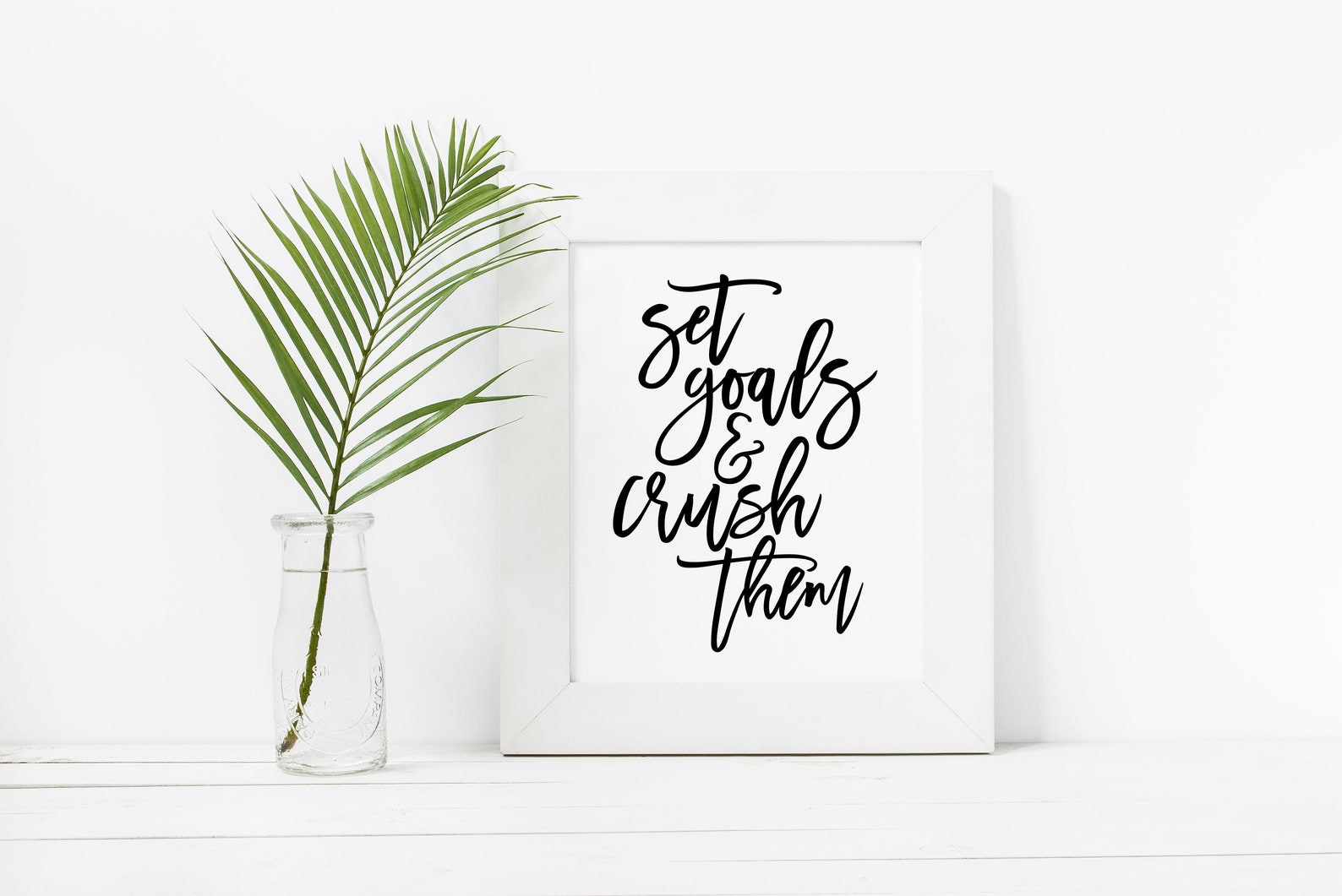 Set Goals and Crush Them, Motivational Poster, Inspirational Wall Art ...