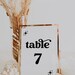 Retro Table Number Template, Vintage Wedding Table Number, Printable ...