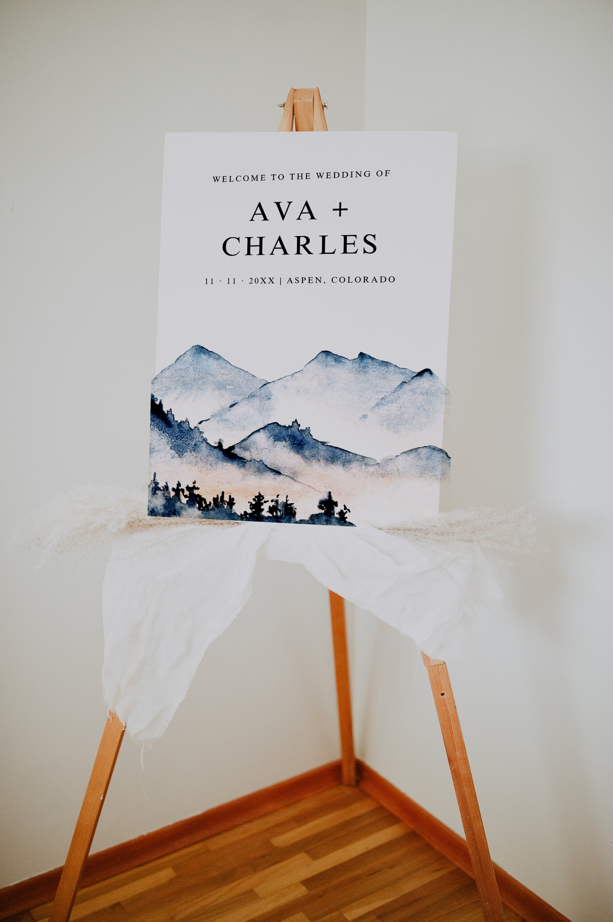 Mountain Wedding Welcome Sign, Outdoor Wedding Welcome Sign, Rustic ...