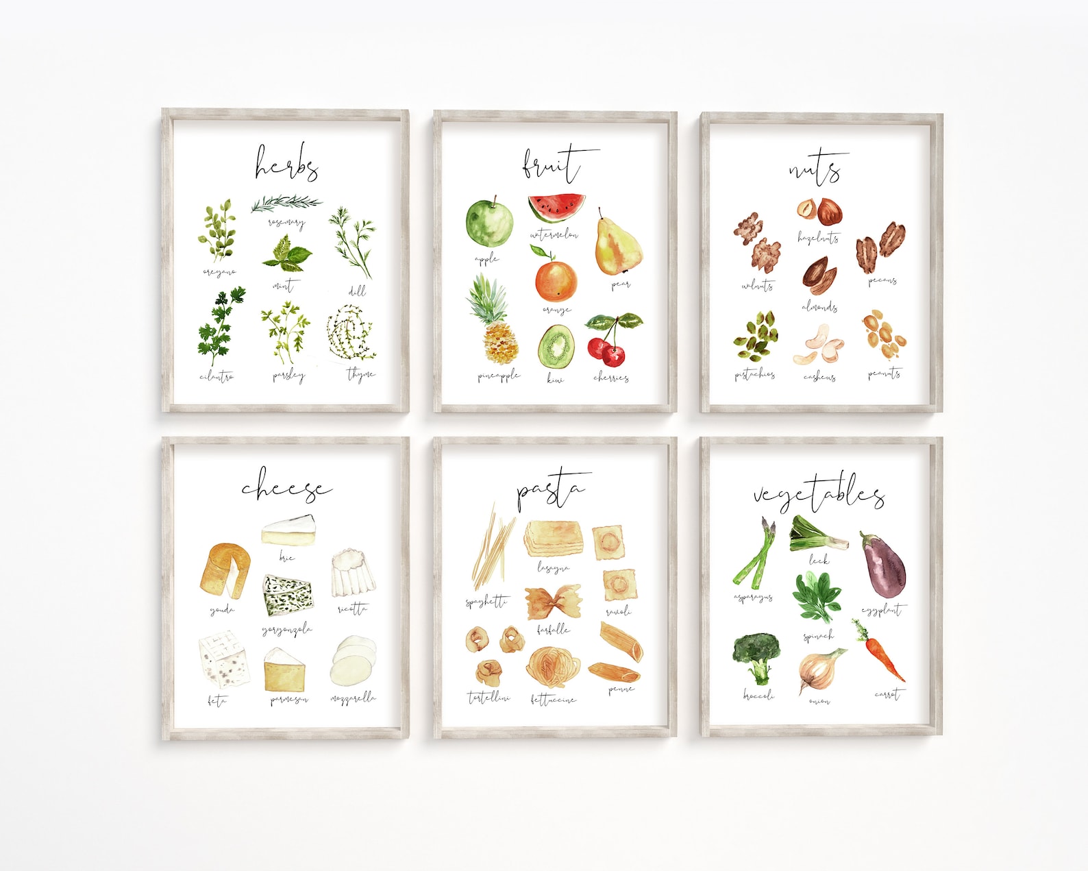 Printable Kitchen Wall Art Set Set of 6 Kitchen Printables - Etsy Canada